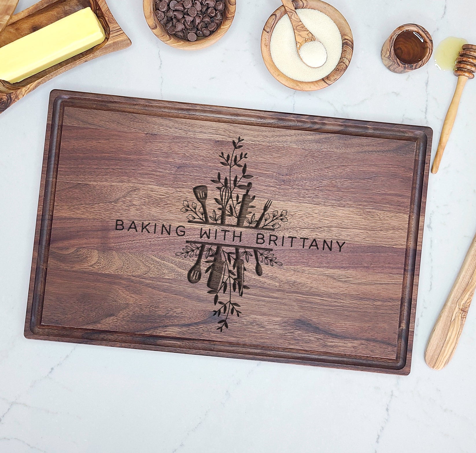 Her Kitchen | Custom Cutting Board | Chef Cook Baker – Dragon Forged ...