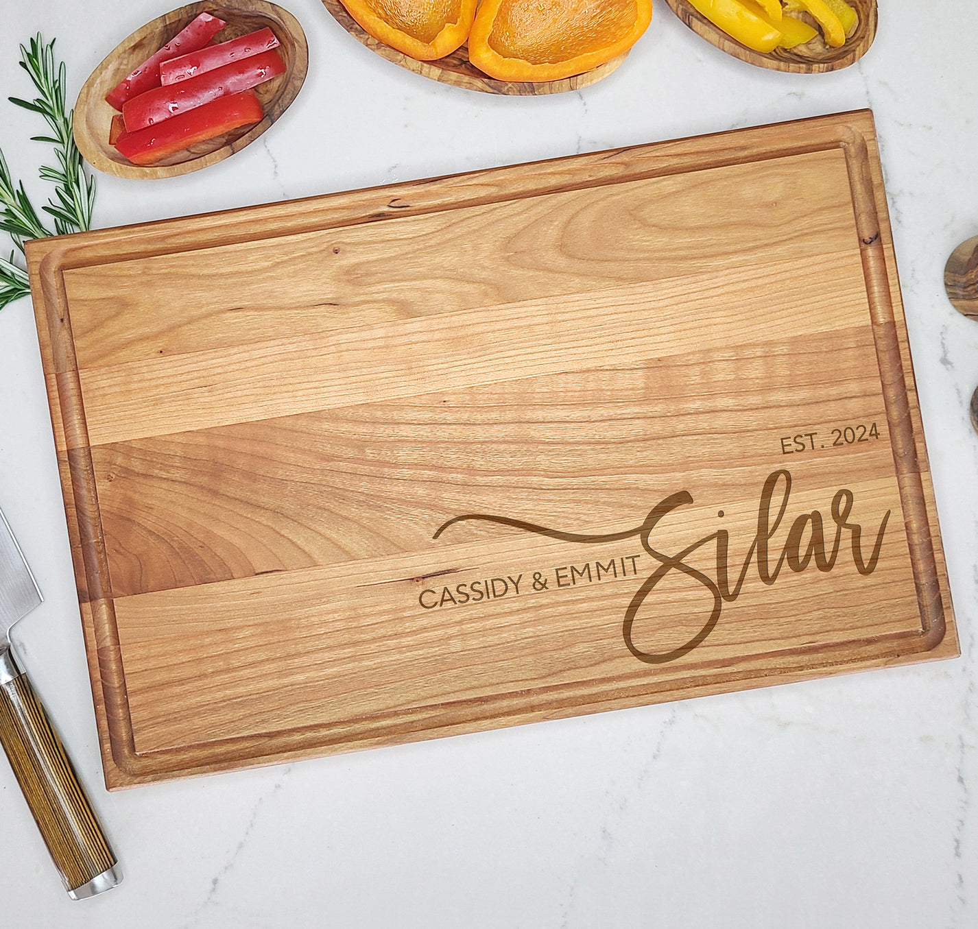 Family Name | Personalized Cutting Board – Dragon Forged Studios