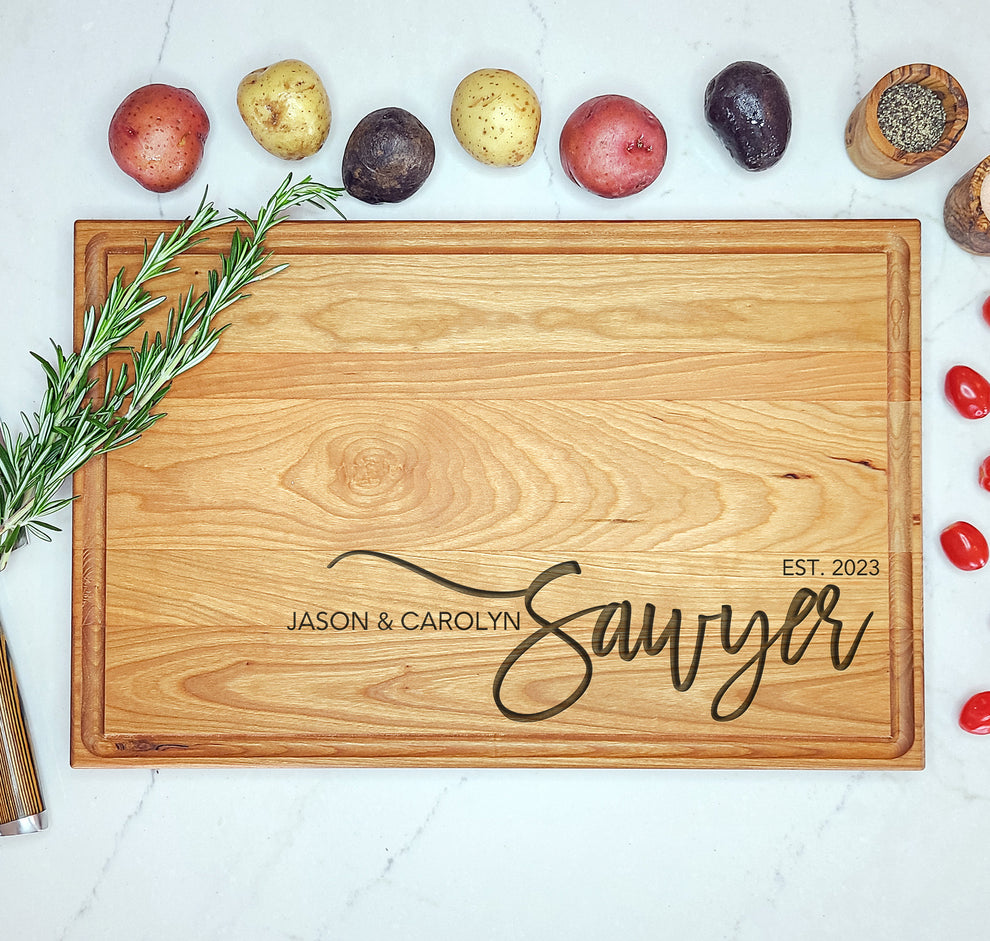 Family Name | Personalized Cutting Board – Dragon Forged Studios