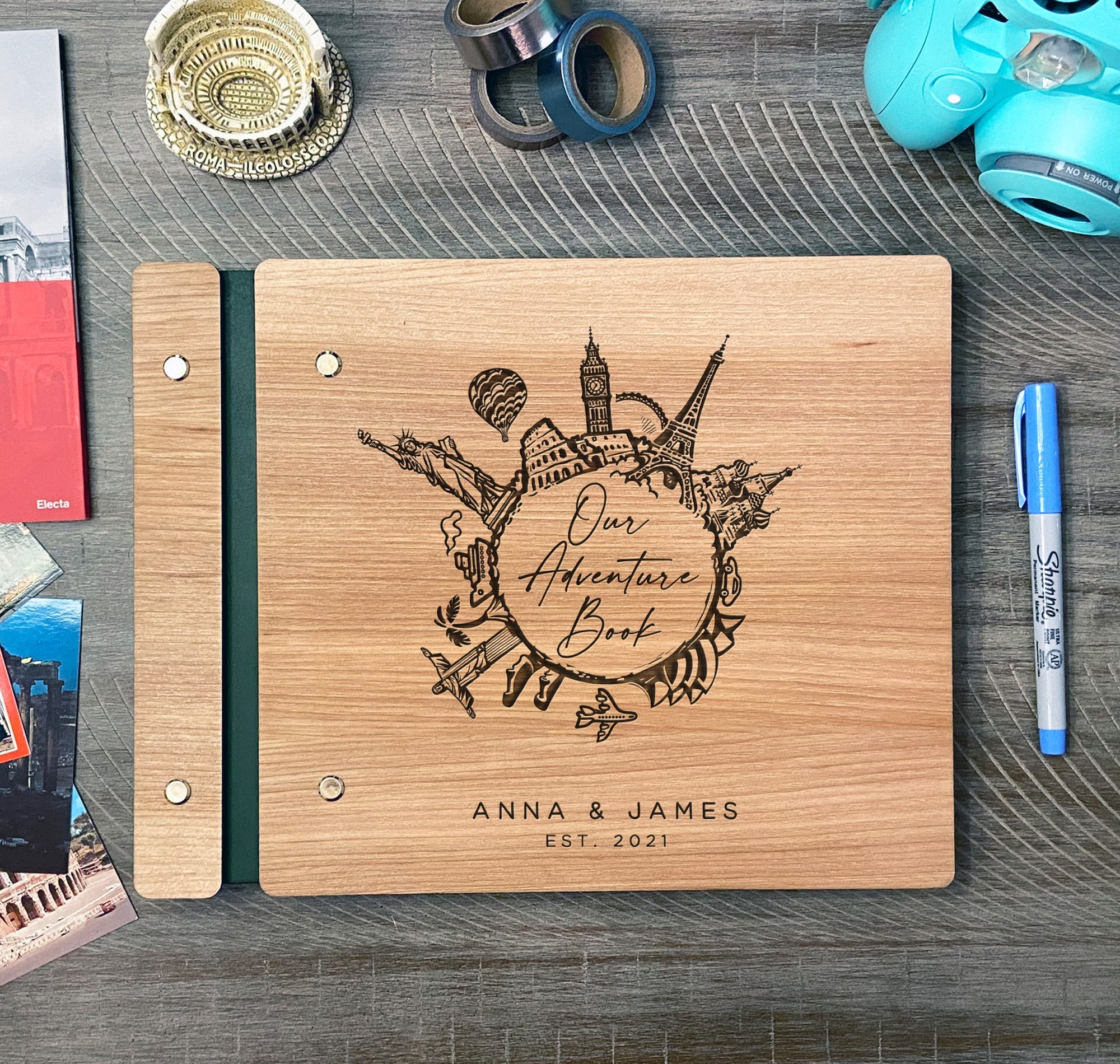Our Adventure World Travel Book, Custom Adventure Book for Couples ...